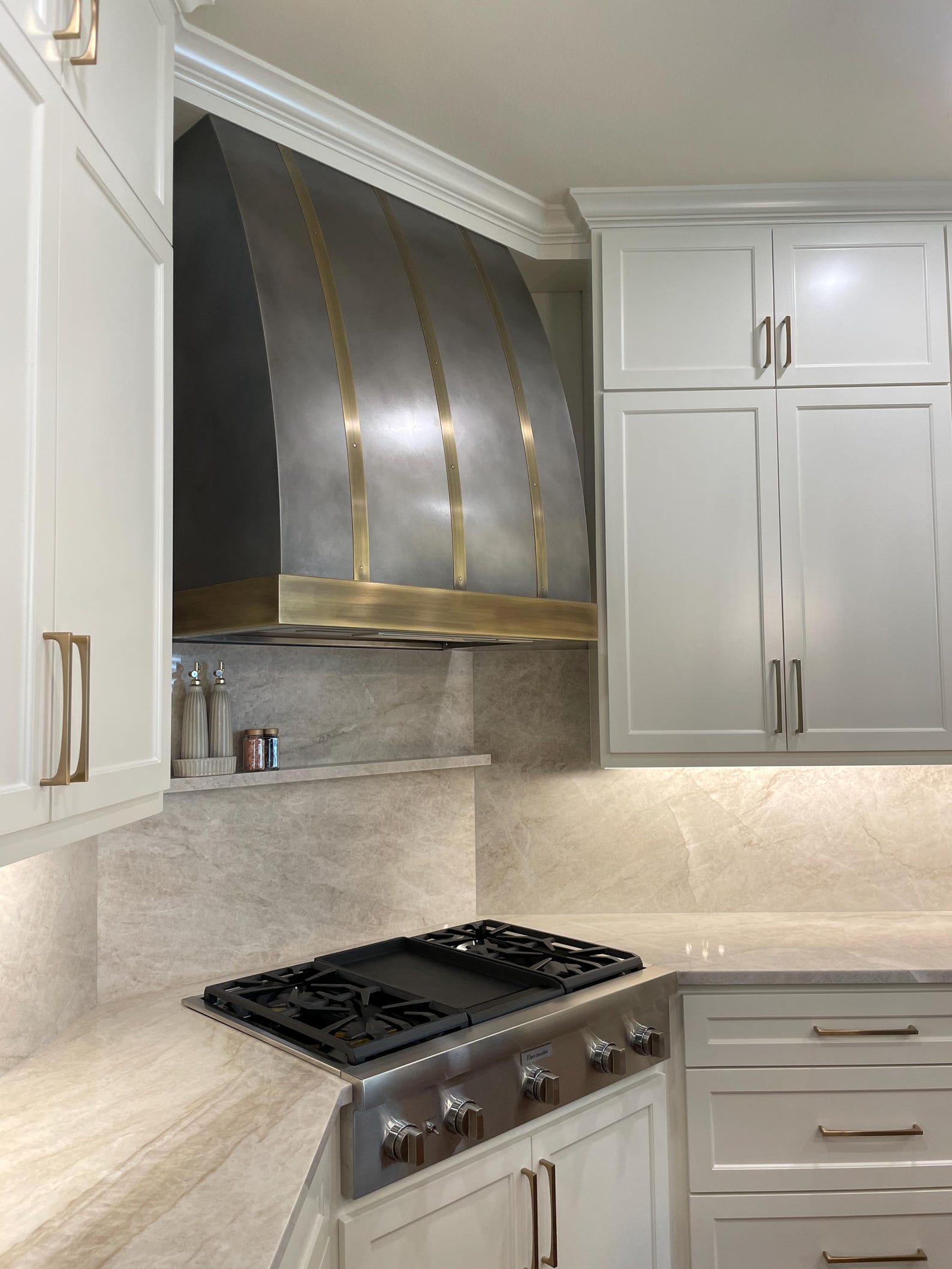 Custom Range Hood With Antique Finish | Stainless Steel Patina ...