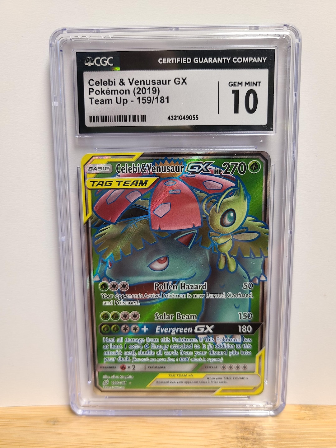 Celebi & Venusaur GX Pokemon Team up Full Art CGC 10 - Etsy