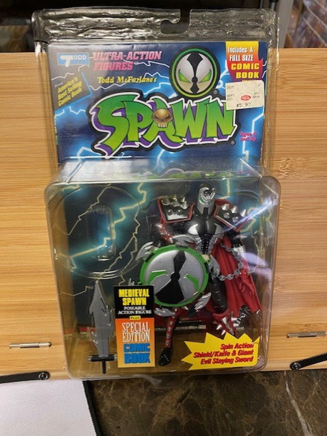 Spawn medieval Spawn Figure With Comic Book - Etsy