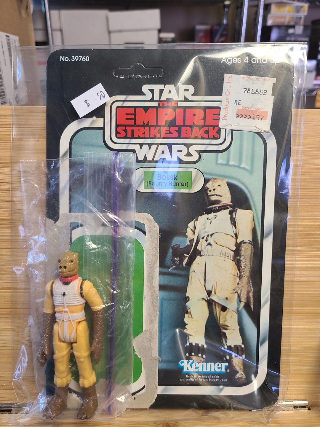 Star Wars the Empire Strikes Back bossk Bounty Hunter Kenner Vintage ...