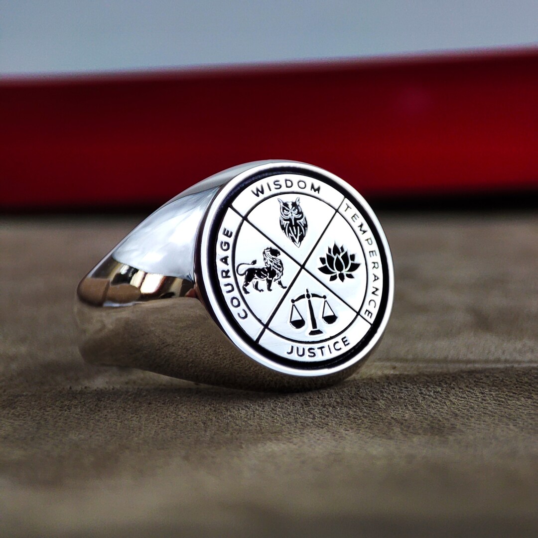 Wisdom Ring, Temperance Ring, Stoic Rings, Justice Ring, Courage Ring ...