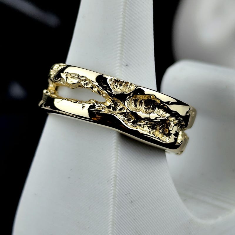 Rustic Gold Rings - Etsy