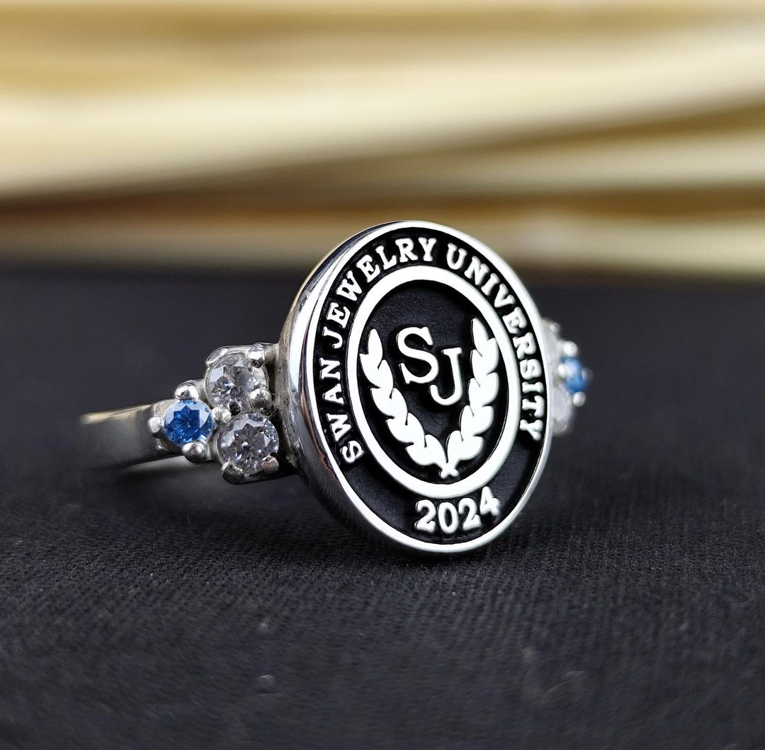 Custom University Ring: Sterling Silver Graduation Jewelry ...