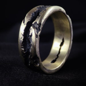 Rustic Handmade Boho Ring – Vintage-inspired Band in Gold, Silver, or ...