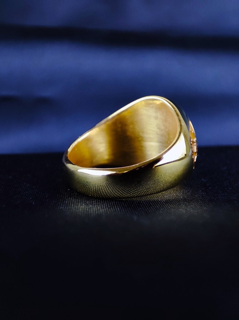 Gold Plated Masonic Signet Ring: Freemason Symbol - Etsy