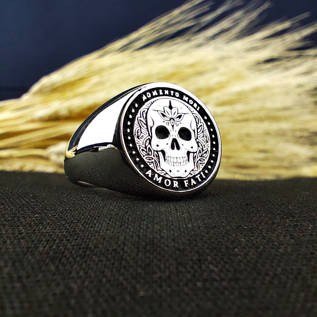 Handcrafted Memento Mori Ring – Personalized Engraving Options - Etsy