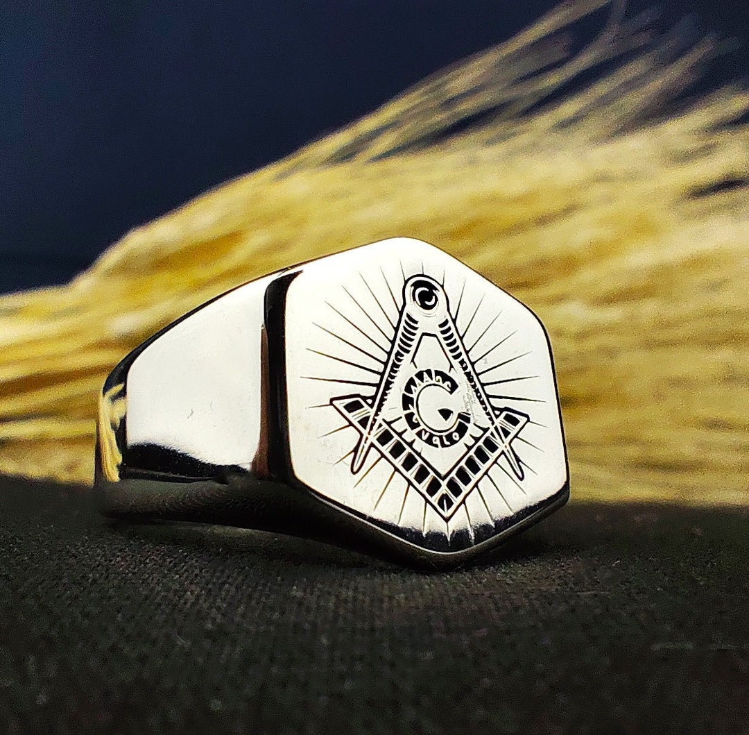 Handcrafted Masonic Signet Ring – Personalized Engraving Options - Etsy