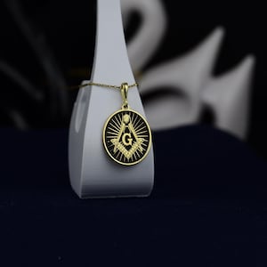 Handmade Freemason Pendant Necklace: Gold or Sterling Silver Masonic ...