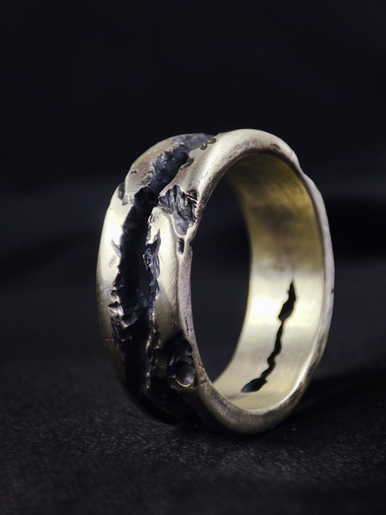 Rustic Handmade Boho Ring – Vintage-inspired Band in Gold, Silver, or ...