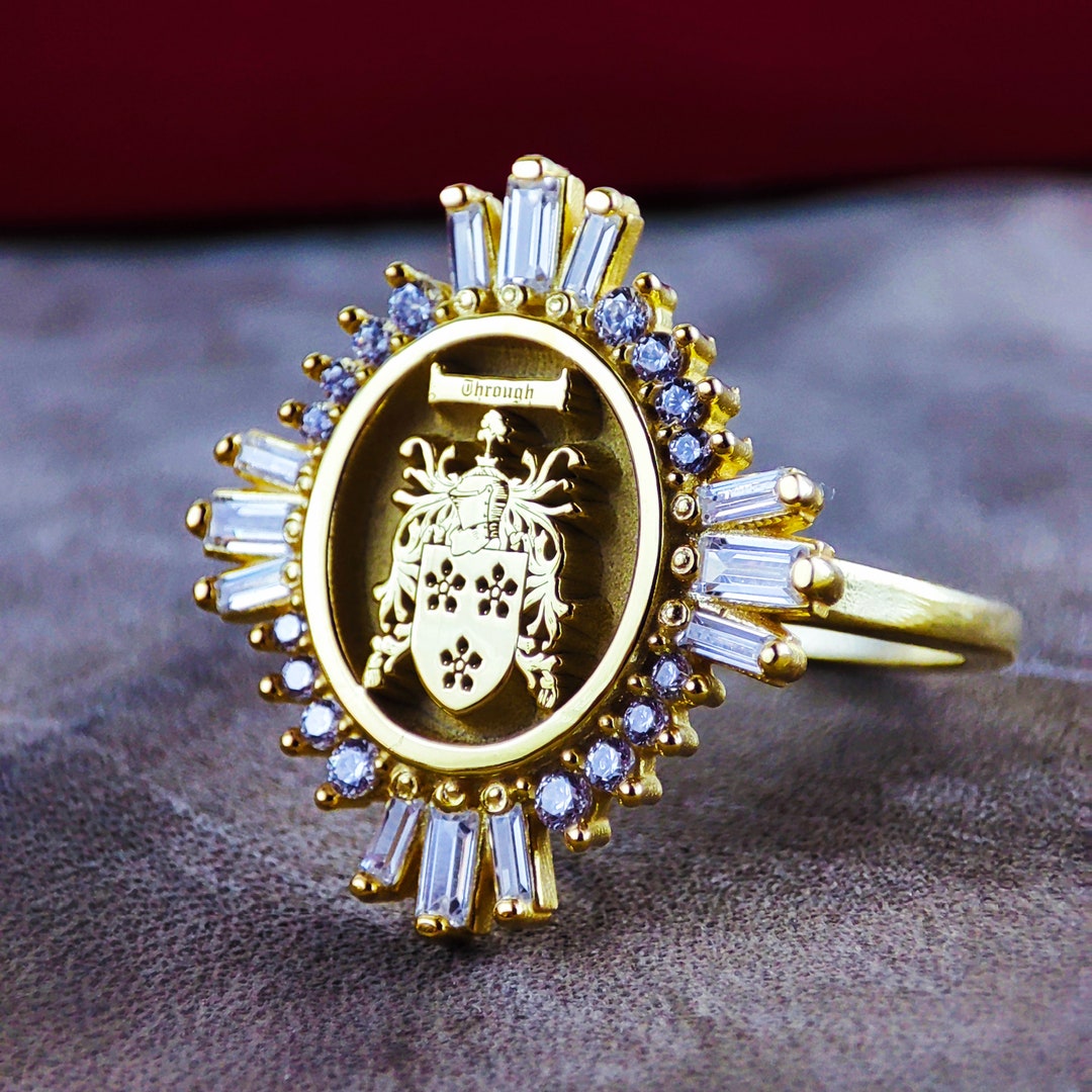 Coat of Arms Ring, Family Crest Ring, Family Rings, Custom Ring ...