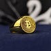 Gold Bitcoin Signet Ring – Exclusive Blockchain Jewelry for Crypto ...
