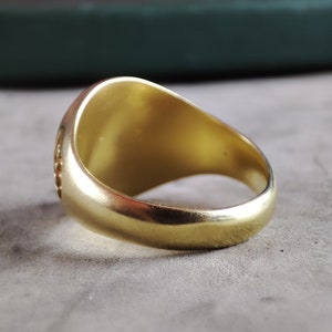 Men’s University Ring in Pure Gold Plating – Custom College Graduation ...