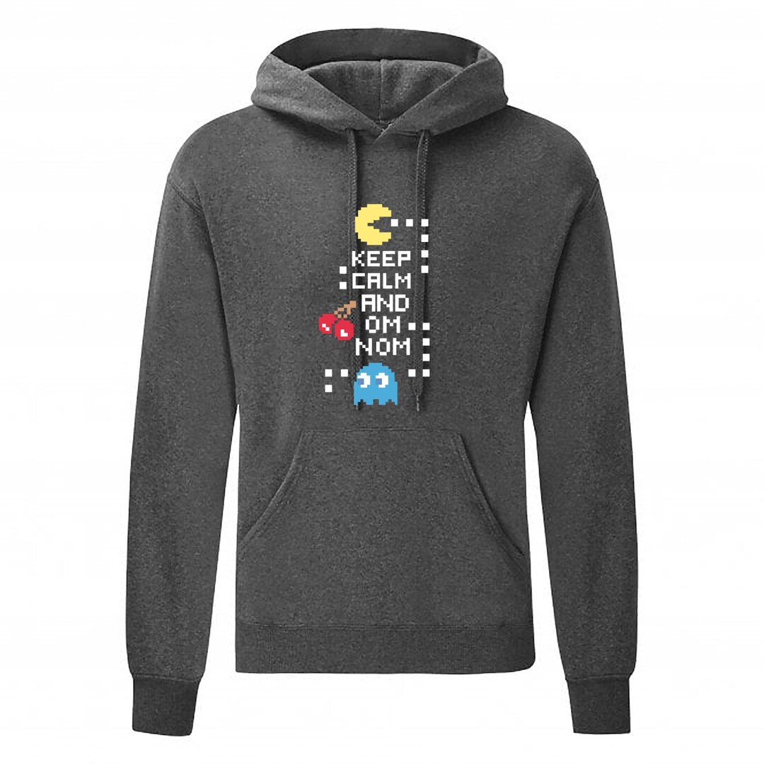 Keep Calm and Om Nom Pac Man Retro 90s Men's Hoodies - Etsy