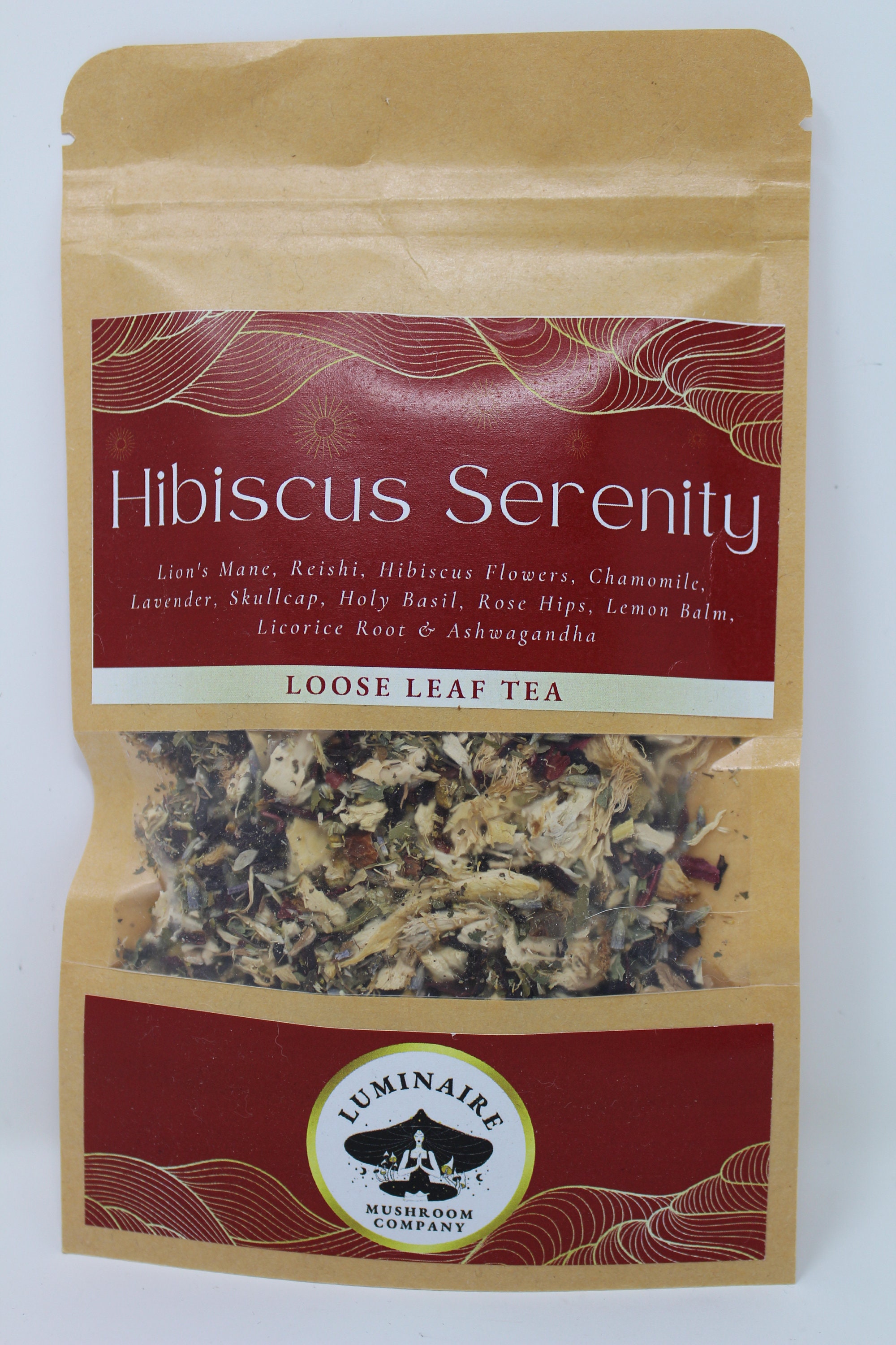 Hibiscus Serenity Mushroom Tea Relaxation Herbal Tea - Etsy