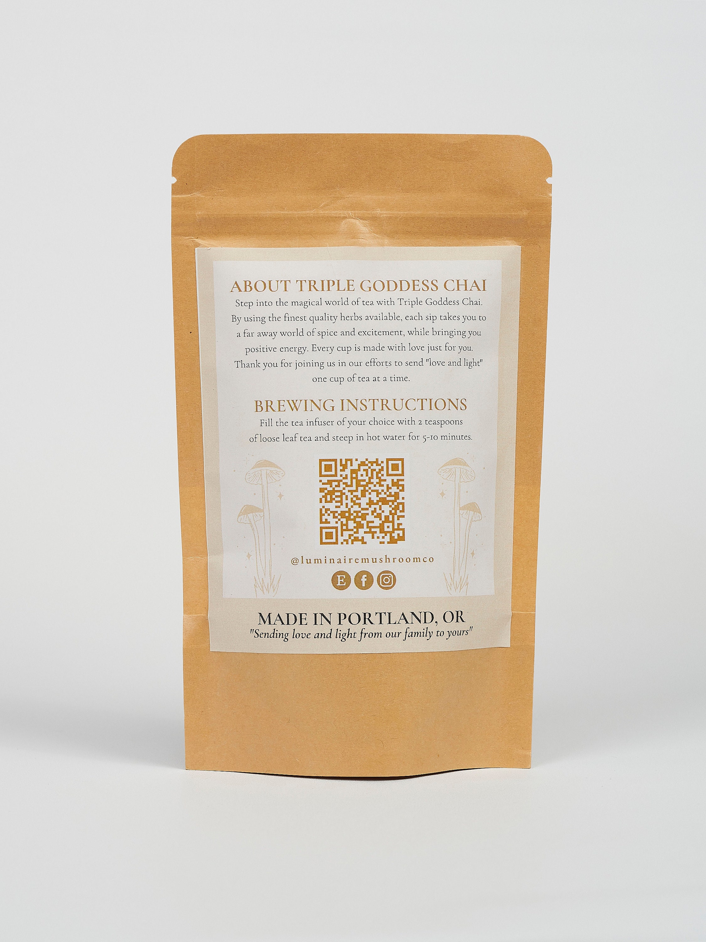 Triple Goddess Chai Mushroom Black Tea, Reishi Mushroom Tea, Cardamom ...