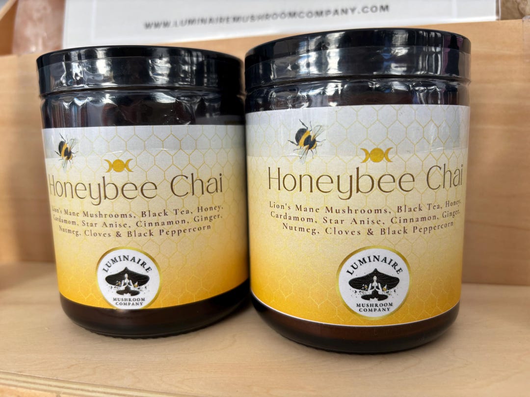 Honeybee Honey Chai Powdered Tea, Lions Mane Mushroom, Black Tea, Chai ...