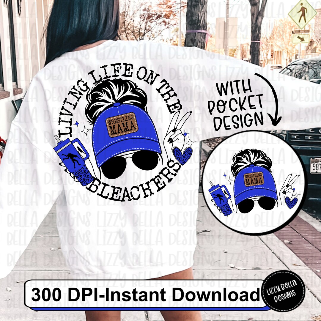 Living Life on the Bleachers PNG, Digital Royal Blue Png, Download ...
