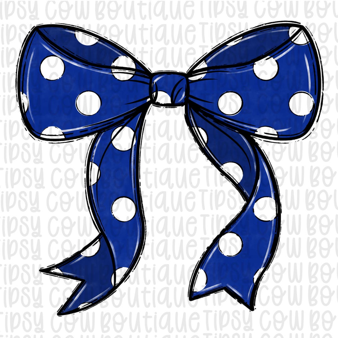 Royal Blue Coquette Bow Png Coquette Bow Png Hand Drawn Png Digital ...