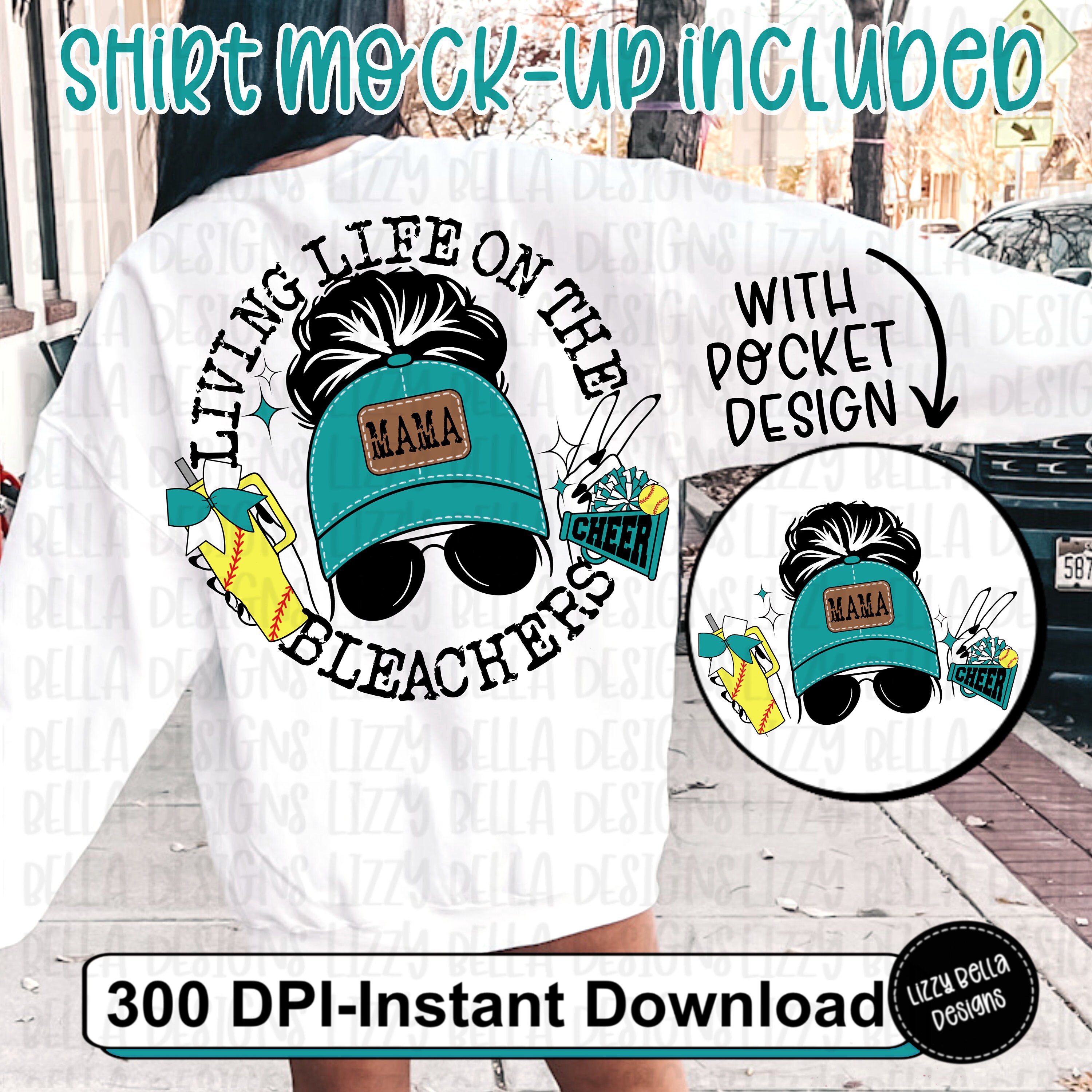 Living Life on the Bleachers Softball and Cheer Png,digital Download ...