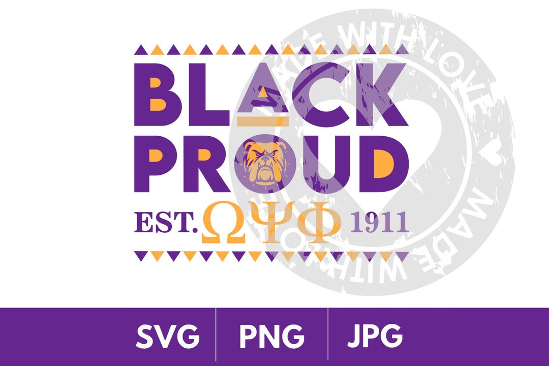 Omega Psi Phi, Que Dog, Black and Proud, Clipart, SVG, Cut File,png ...