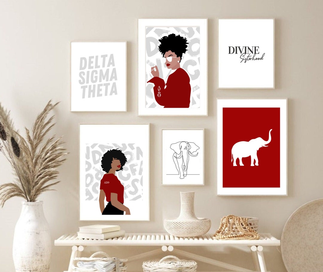 Delta Sigma Theta Sorority Wall Art Printable Art Bundle - Etsy
