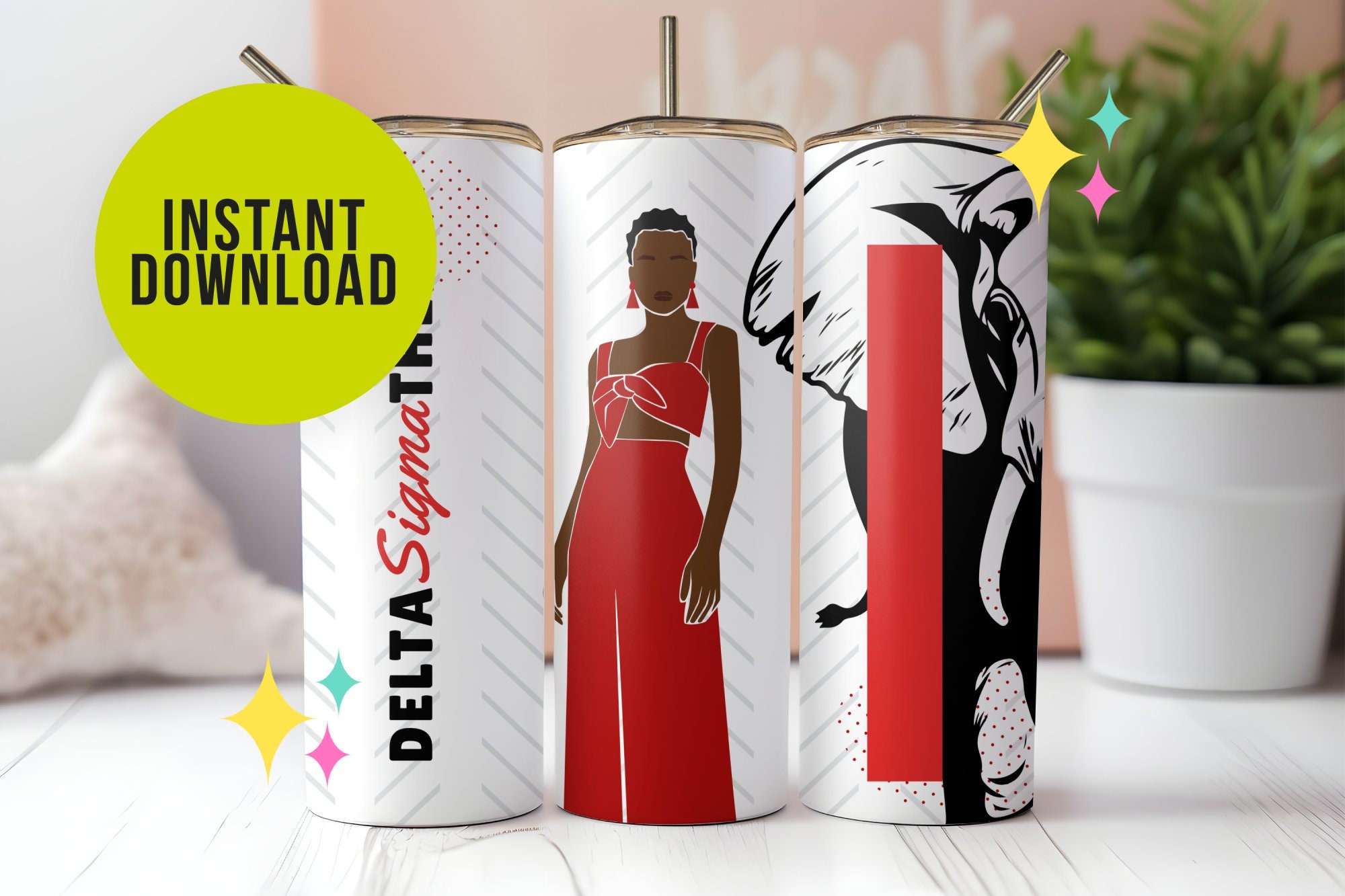 Delta Sigma Theta, Tumbler Wrap, Customizable, Tumbler Sublimation ...