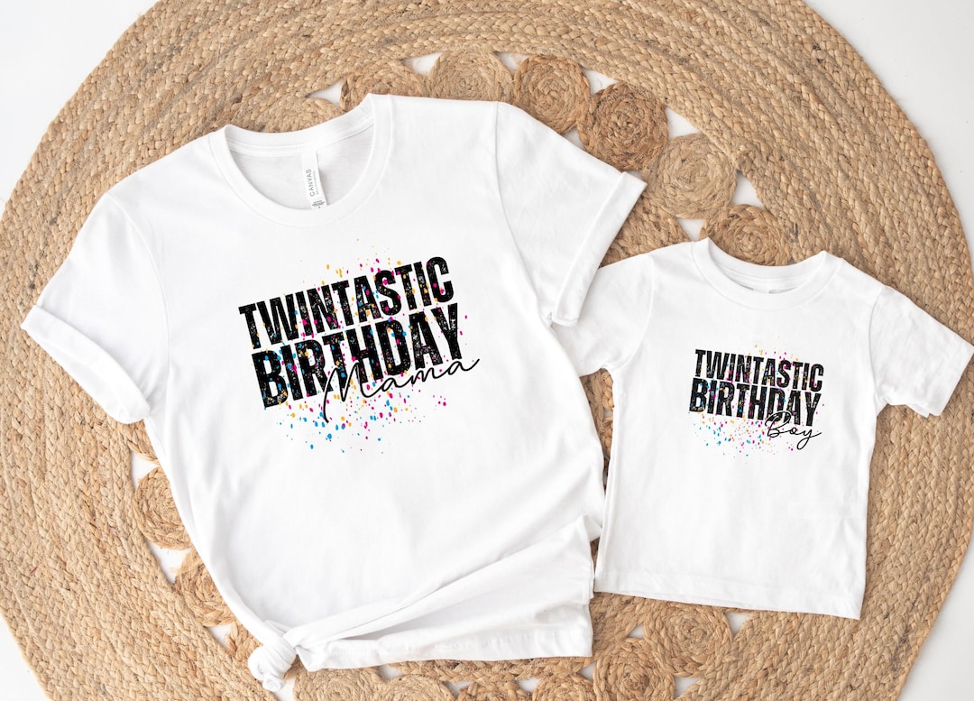 Custom Twin Birthday Shirts Birthday Twin Outfit Twin Sister And Brother Twin Mom Shirt