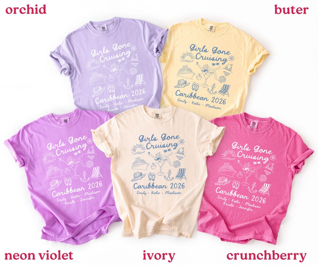 Custom Caribbean Cruise Shirt, Girls Gone Cruising Comfort Colors ...