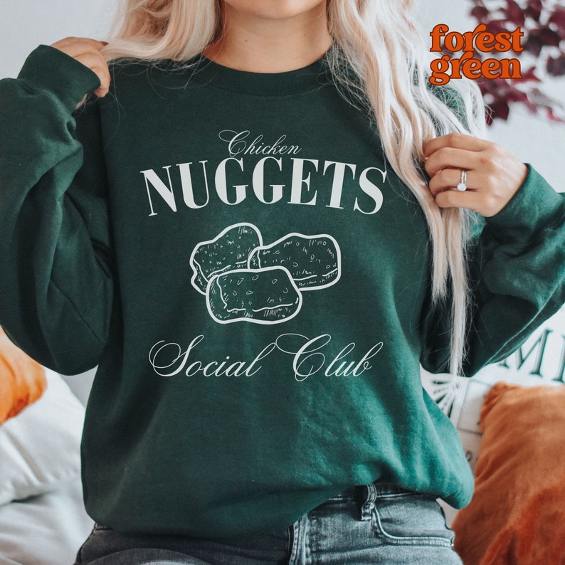 Chicken Nugget Sweatshirt, Chicken Nugget Social Club Crewneck, Foodie ...