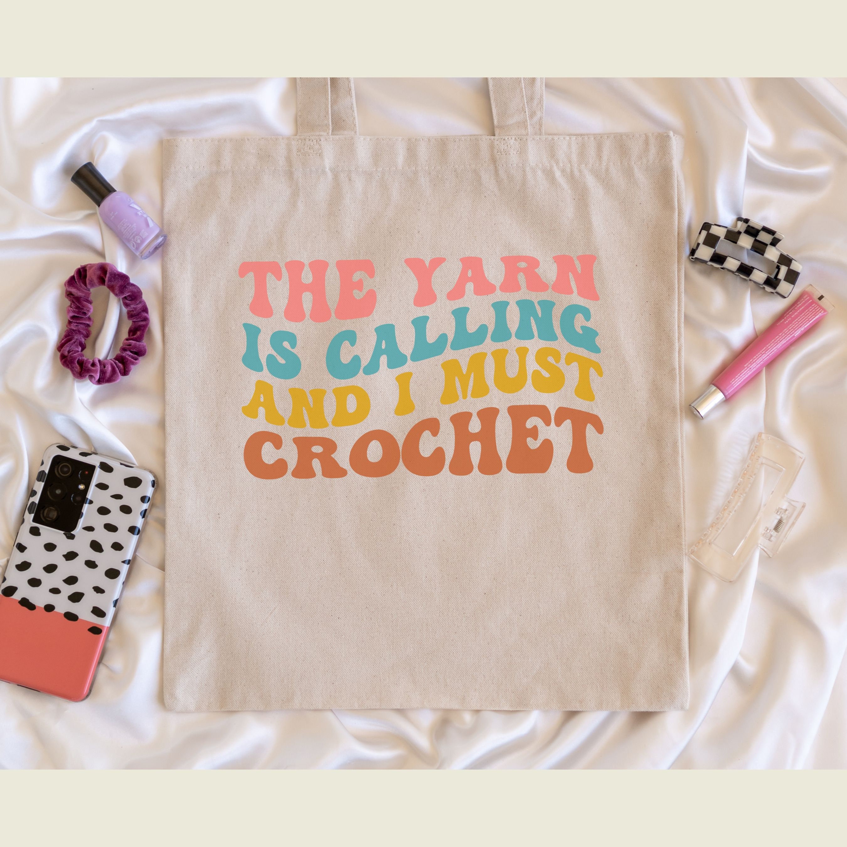 Cute Crochet Tote Bag, Funny Yarn Tote, Gifts to Crafter, Yarn Lover ...