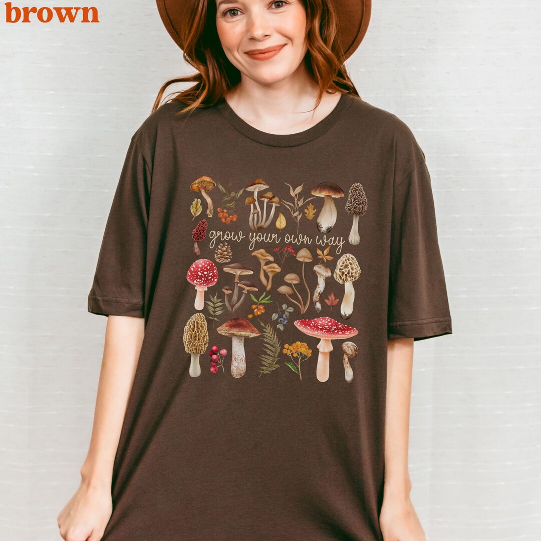 Camiseta con hongos Cottagecore cultivados a tu manera, ropa Goblincore ...