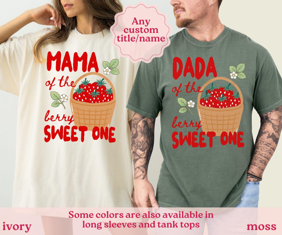 Berry First Birthday Matching Family Shirts Mom Dad Auntie Berry T ...