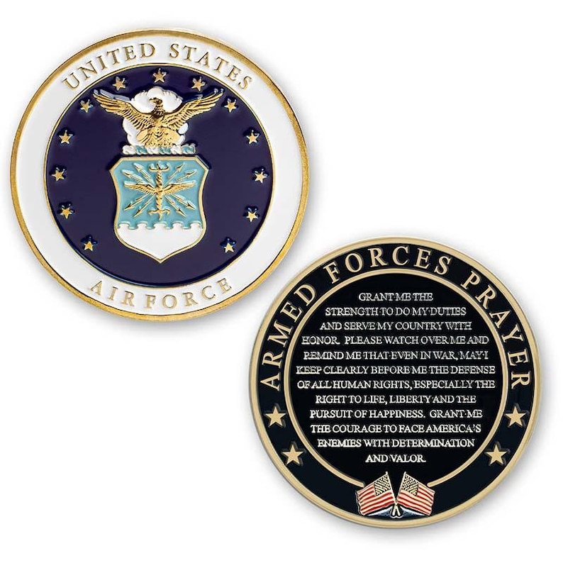 Air Force Prayer Coin-usaf Valor Challenge Coin - Etsy