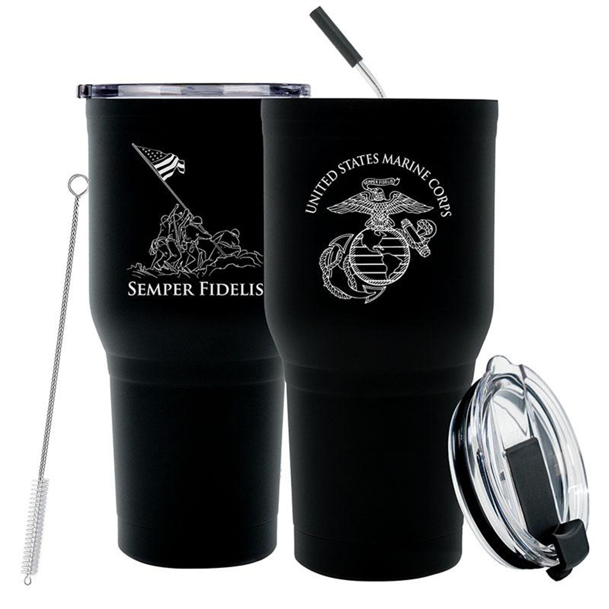 USMC Dual Logo Tumbler - 30oz - Etsy