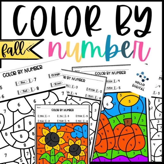 Fall Color By Number Worksheets