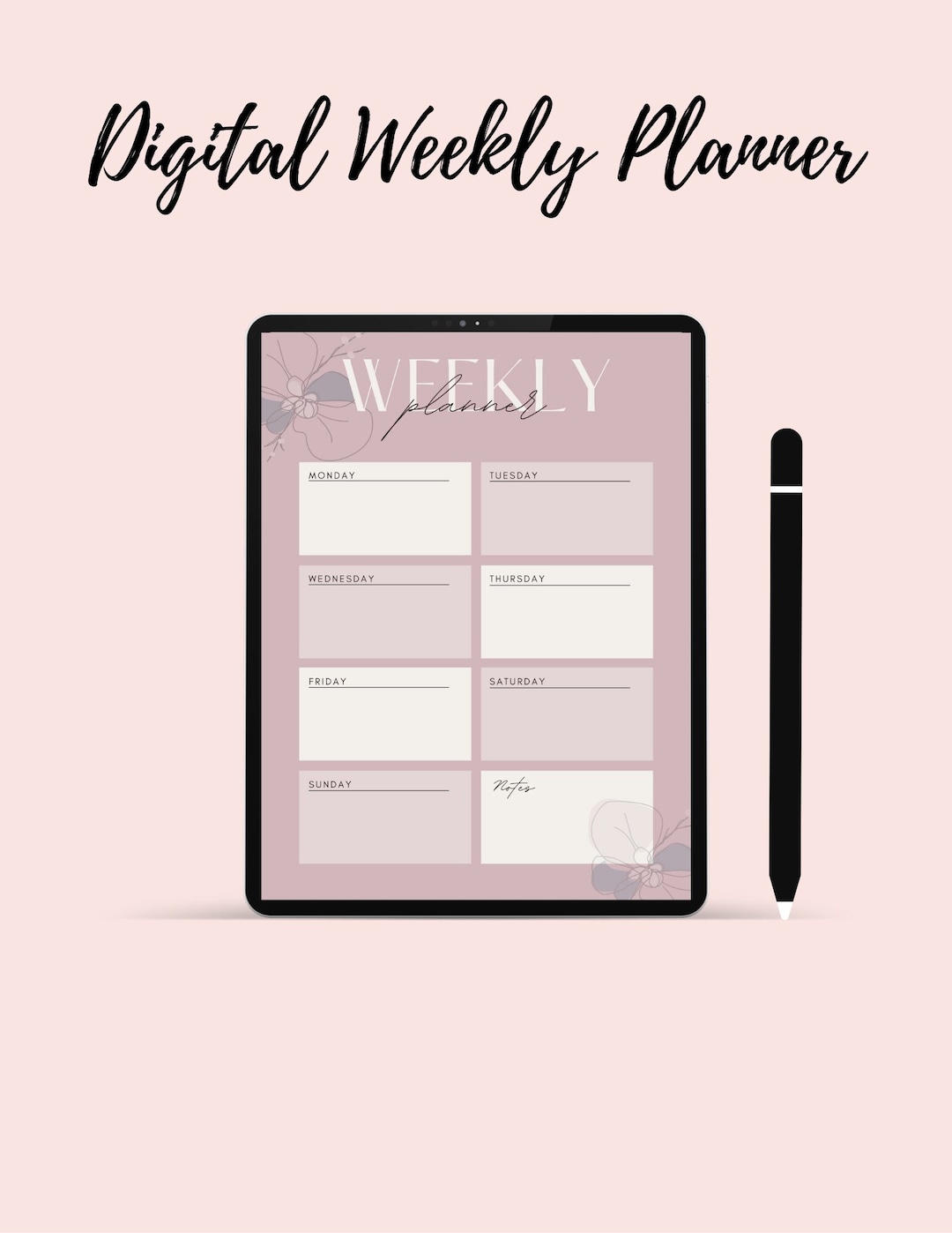 Weekly Planner Digital Download Digital Printable - Etsy