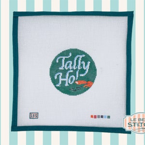 Tally Ho Fox Hunting Needlepoint Canvas Ornament, 18 Mesh Hand-painted ...