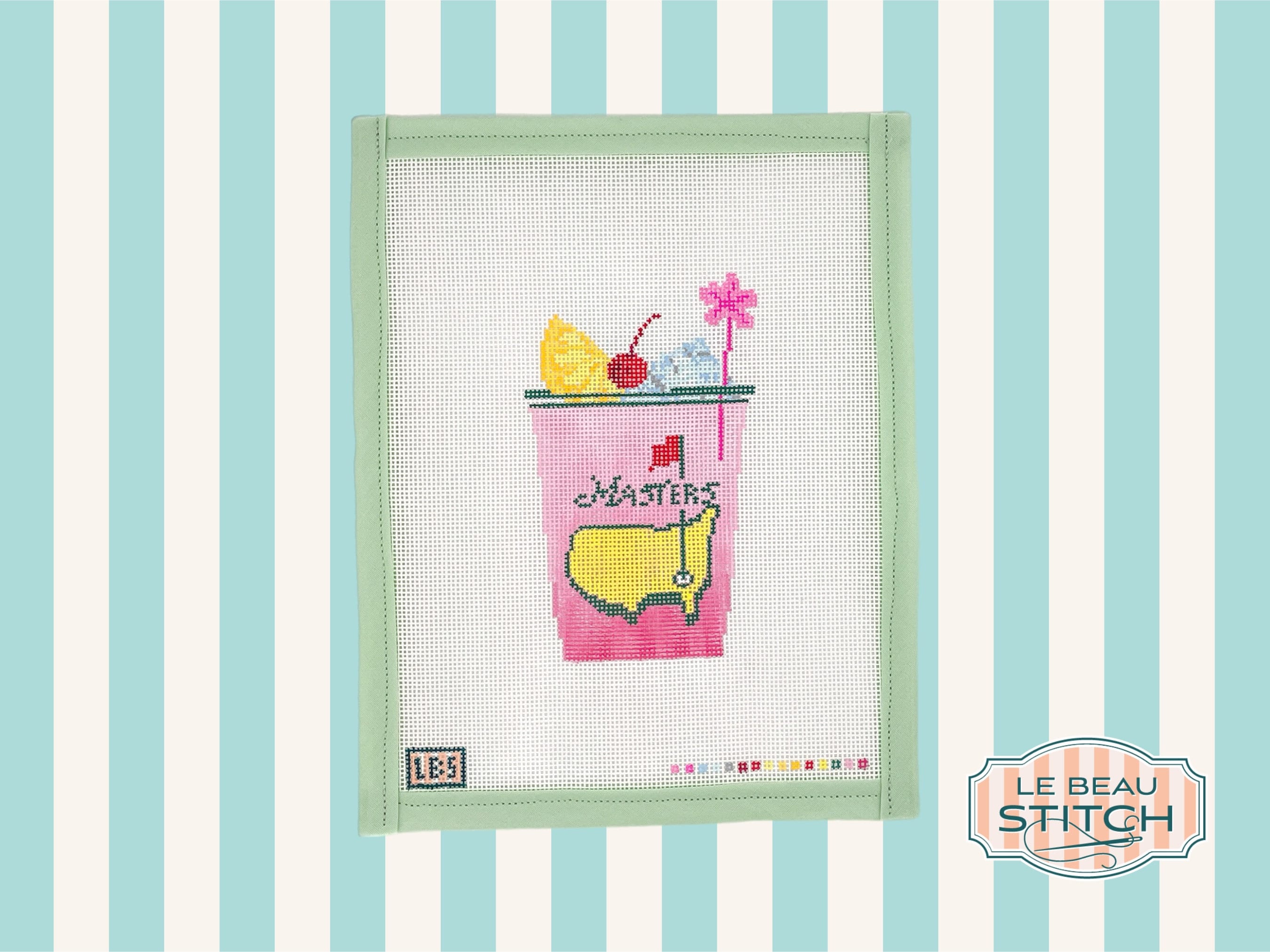The Azalea Golf Cocktail Needlepoint Canvas, 18-mesh Hand-painted, 3 ...
