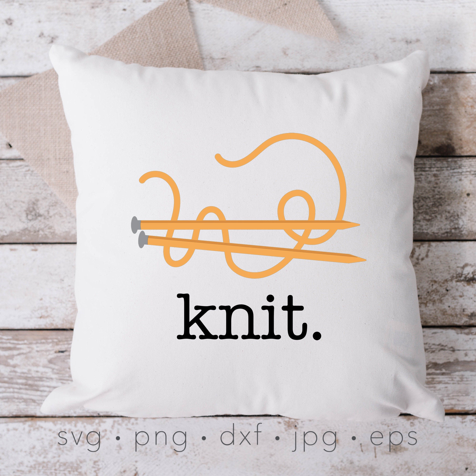 Knitting Svg, Simple Clean Knit Svg, Yellow Yarn Ball Svg, Knitting ...