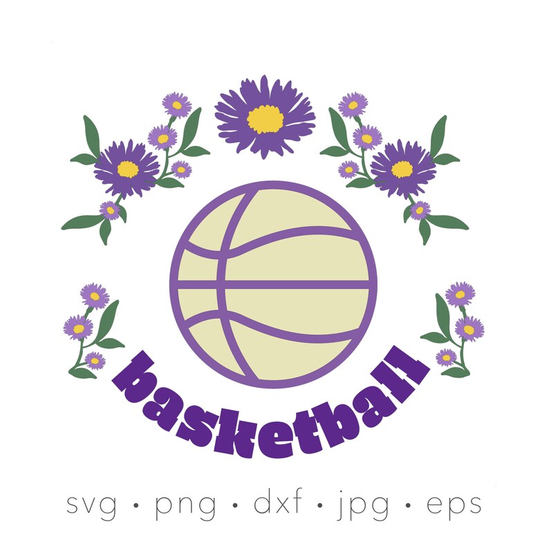 Basketball Svg Basketball Png Flowers Clipart Vector Art - Etsy