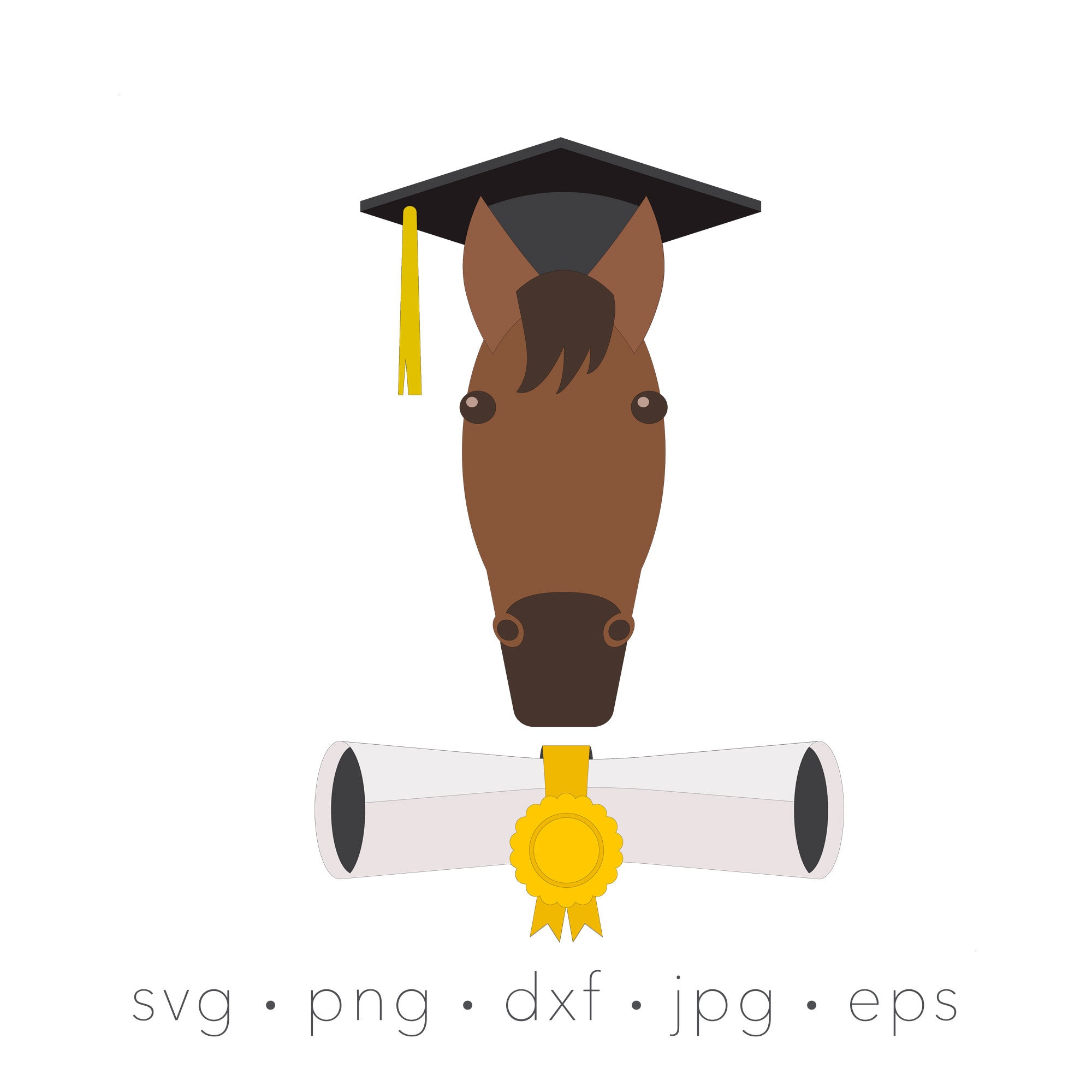 Graduation Svg Horse, Horse Svg, Horse Png, Mustang Svg, Cut File ...