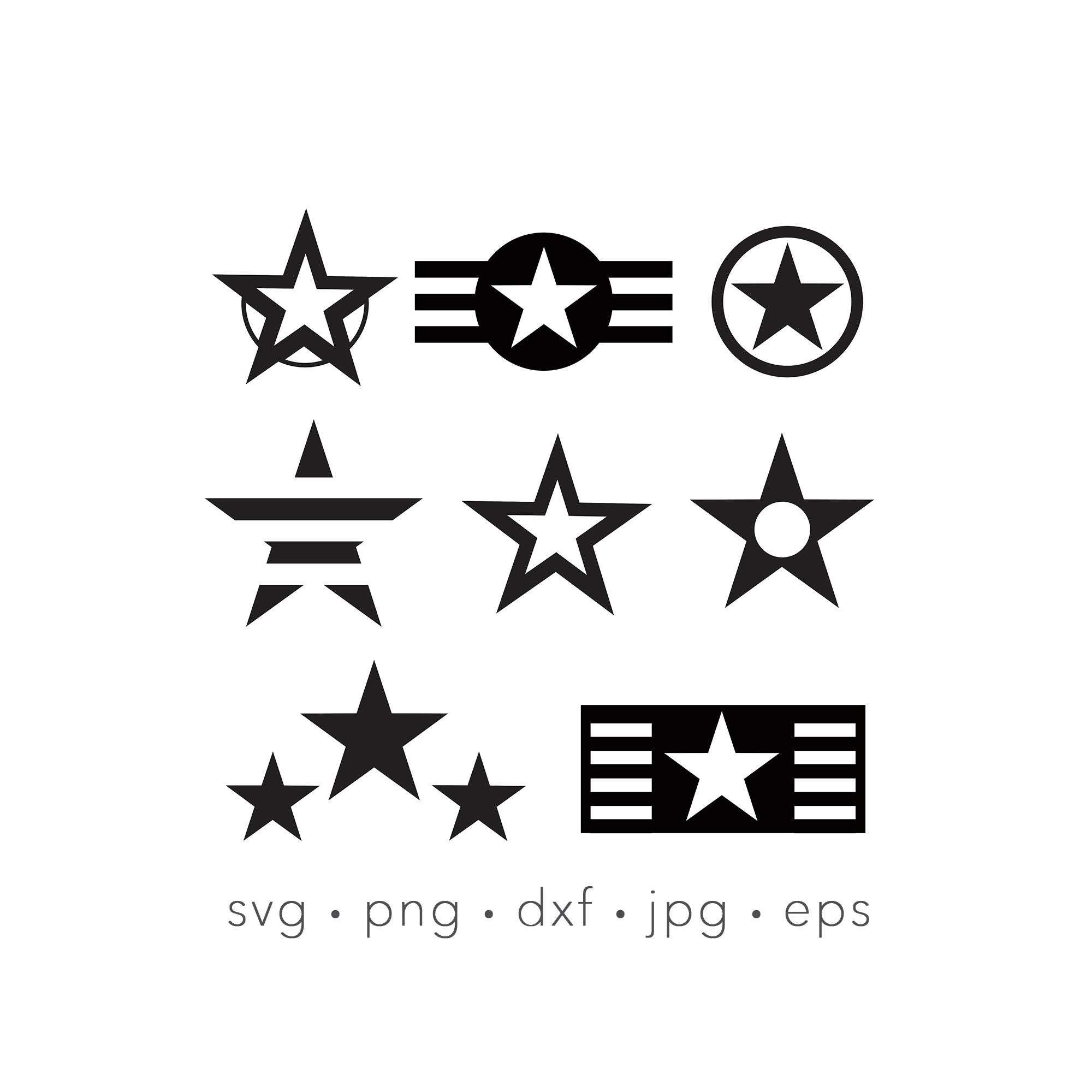 Star Svg, Military Svg, Patriotic Svg, Vector Star, Digital Download ...