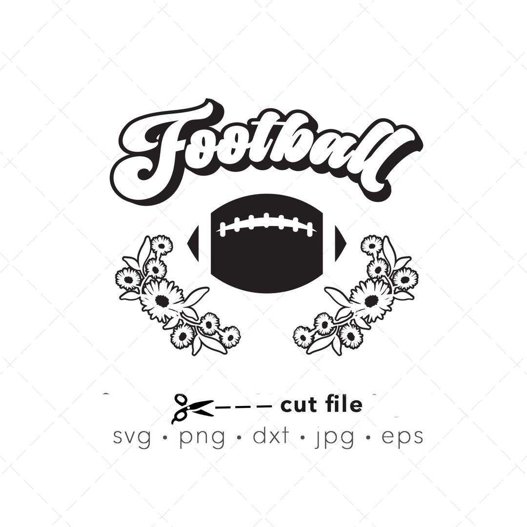 Football Svg, Football Flowers Png, Cute Sports Clipart, Cricut and ...