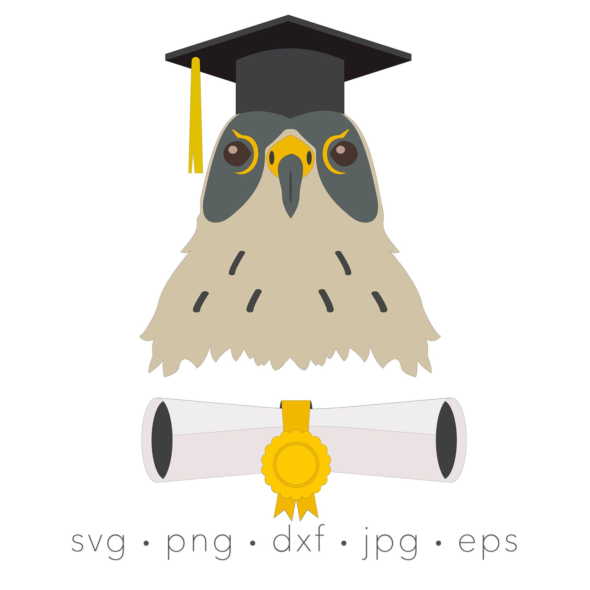 Graduation Svg Falcon, Bird Svg, Falcon Png, Graduation Cap Svg, Laser ...