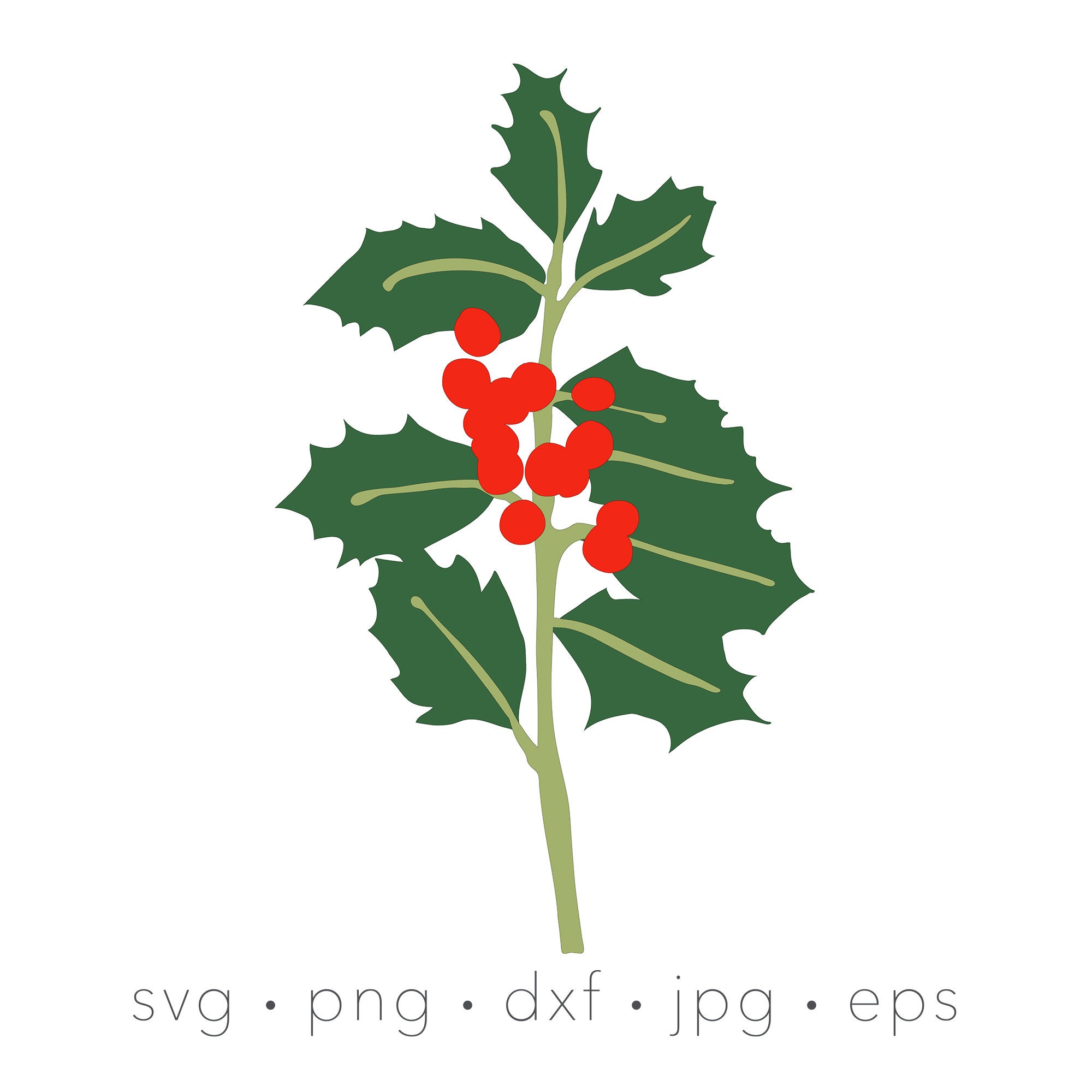 Holly Svg, December Birth Flower Svg, Layered Holly Svg, Christmas ...