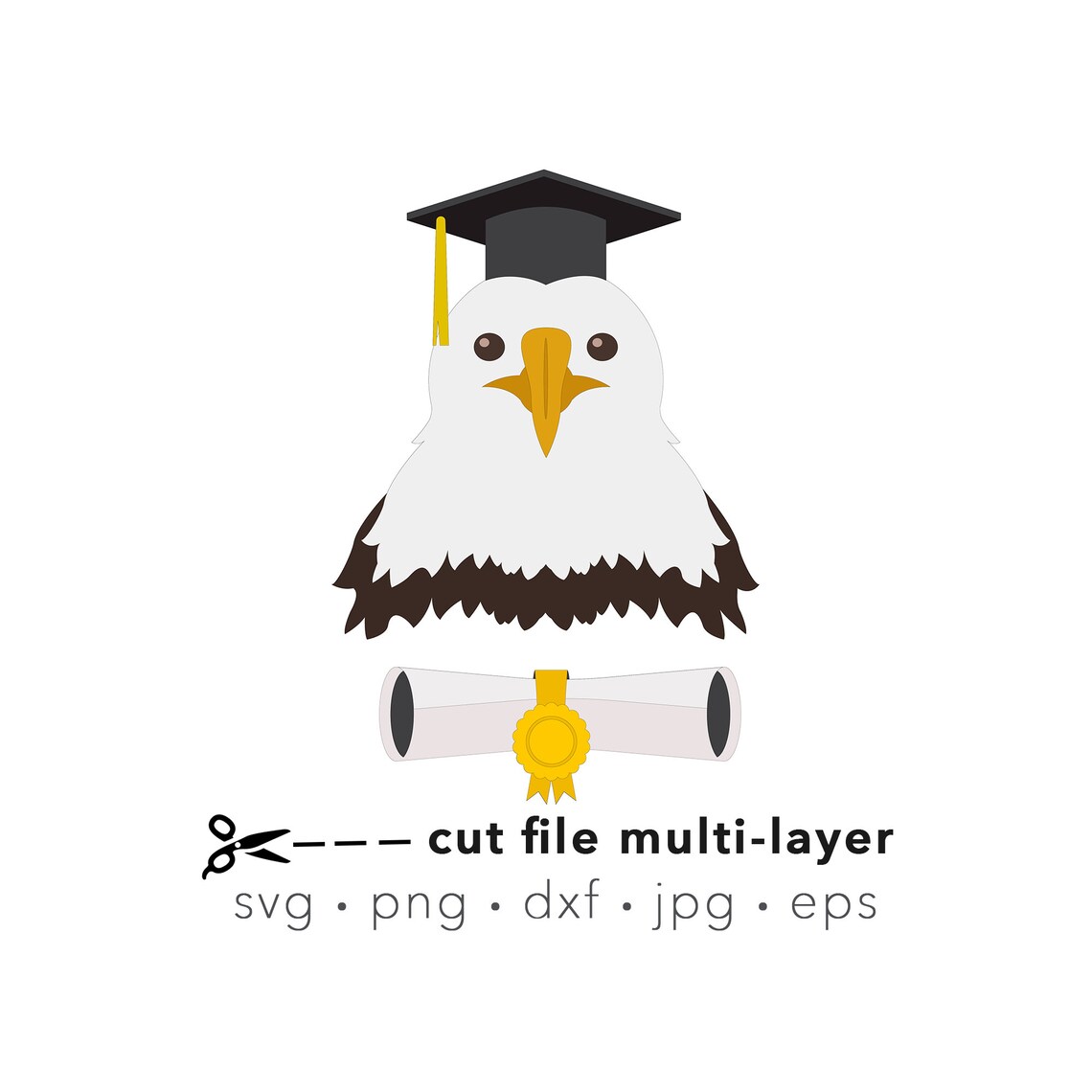 Graduation Svg Eagle, Eagle Svg, Eagle Png, Graduation Cap Svg, Laser ...