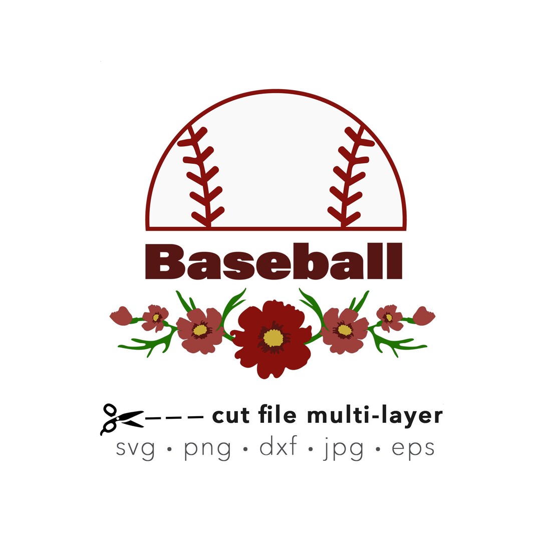 Béisbol svg, béisbol PNG, deportes svg, béisbol mamá floral, archivos ...