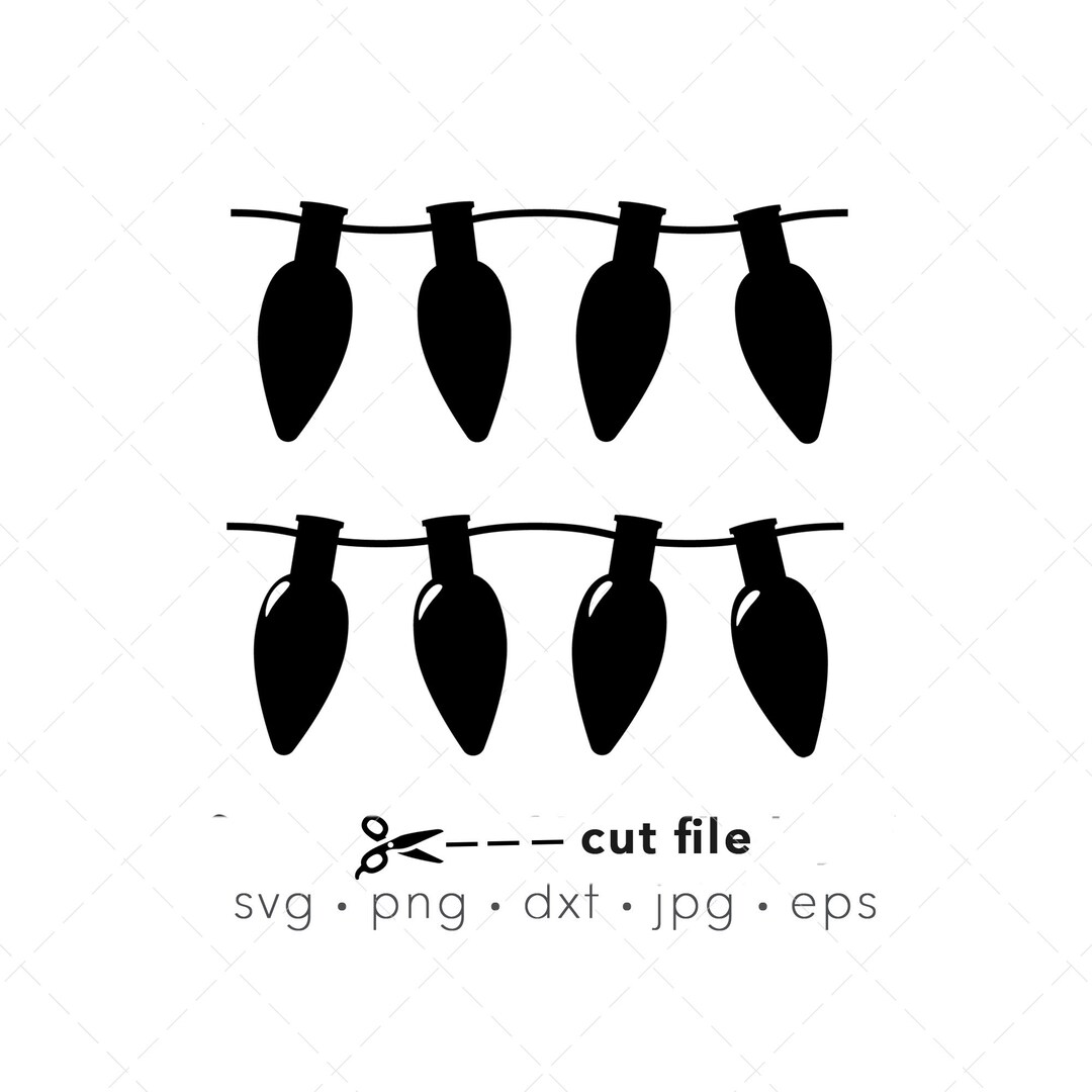 Christmas Lights Svg, Retro Christmas Svg, Christmas Svg, Laser Cut ...