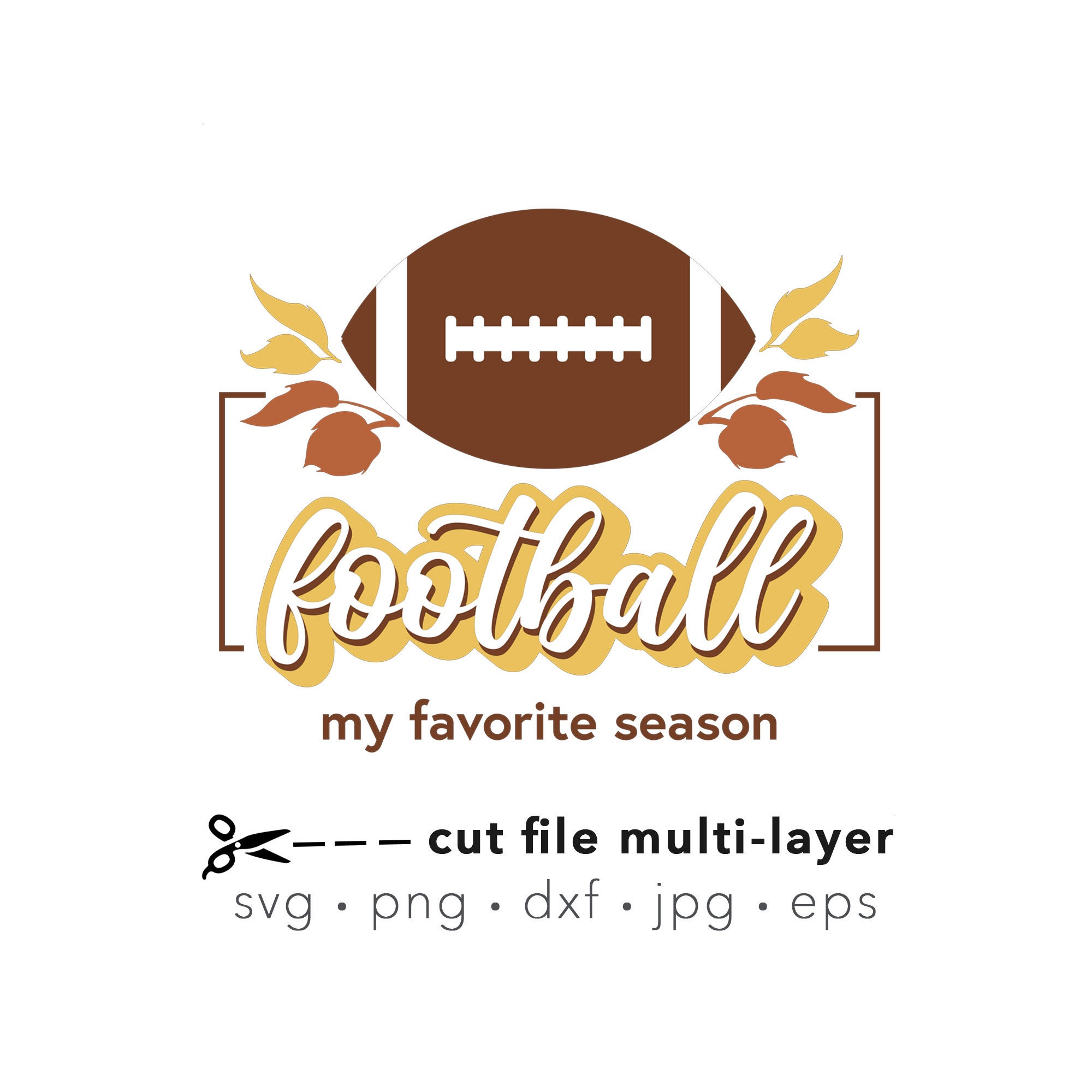Football Svg, Fall Football Svg, Sports Clipart, Cricut and Silhouette ...