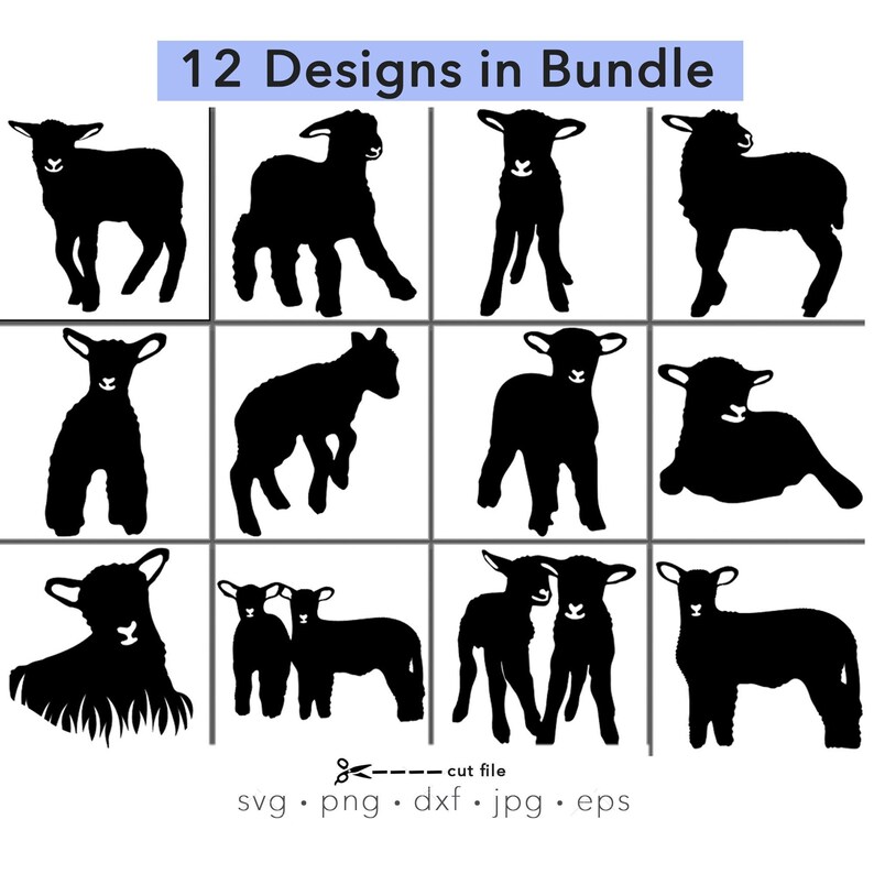 SHEEP SVG, Lamb, Sheep Svg Bundle, Lamb Svg, Baby Lamb Vector, Sheep ...